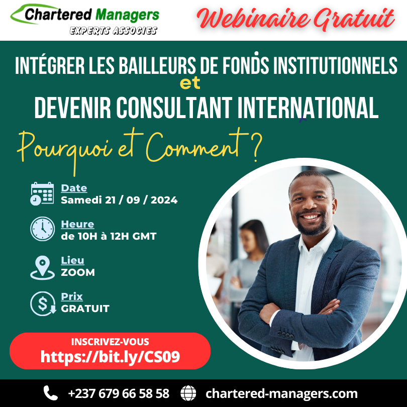 Webinaire Gratuit - Pourquoi et Comment Devenir Consultant International | CHARTERED MANAGERS ...